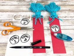 Thing 1 Thing 2 DIY Bookmarks - Creative Cynchronicity