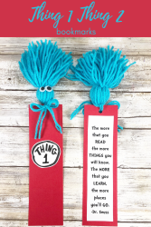 Thing 1 Thing 2 DIY Bookmarks - Creative Cynchronicity