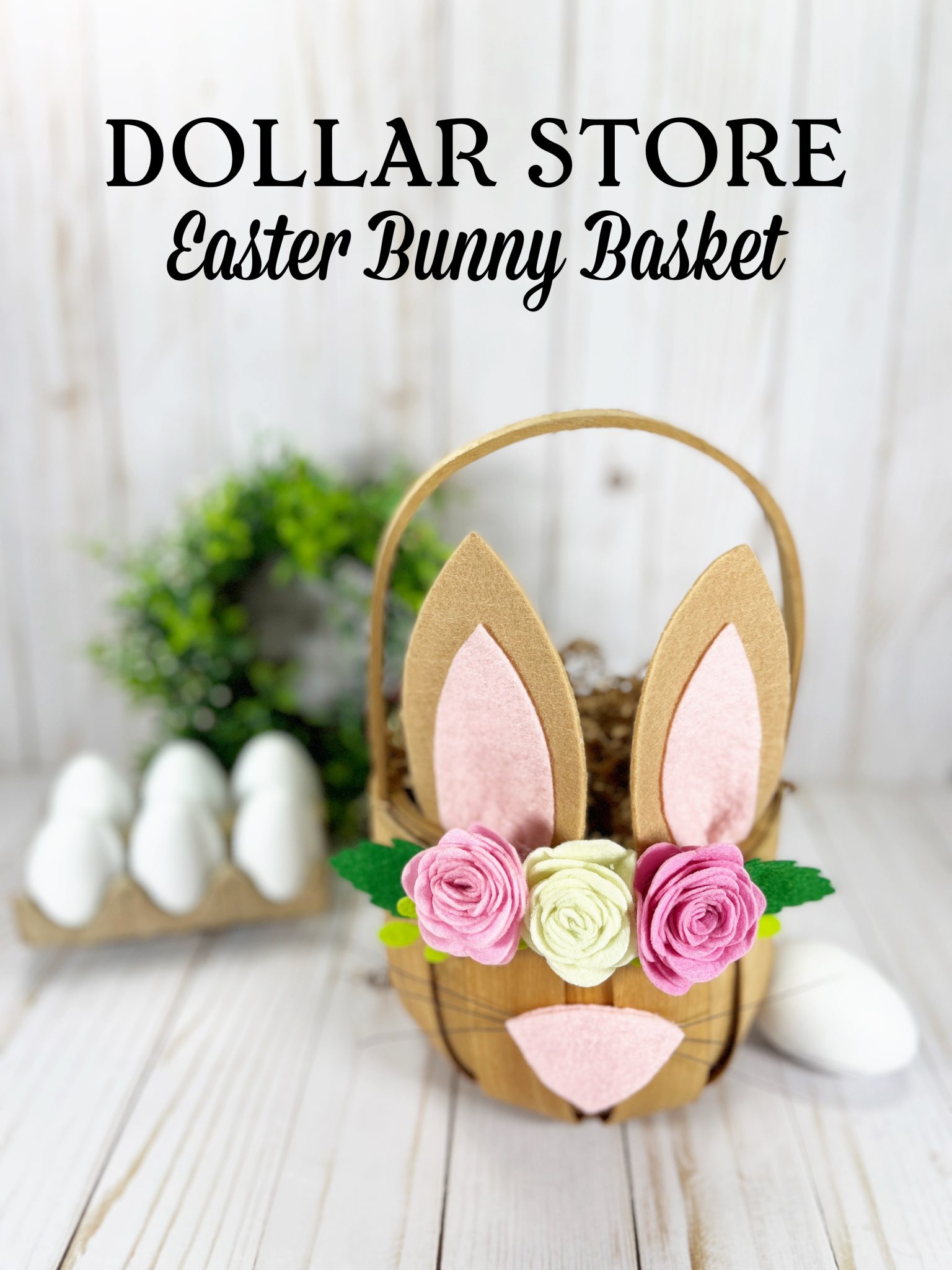 Dollar Store Easter Bunny Basket - Creative Cynchronicity