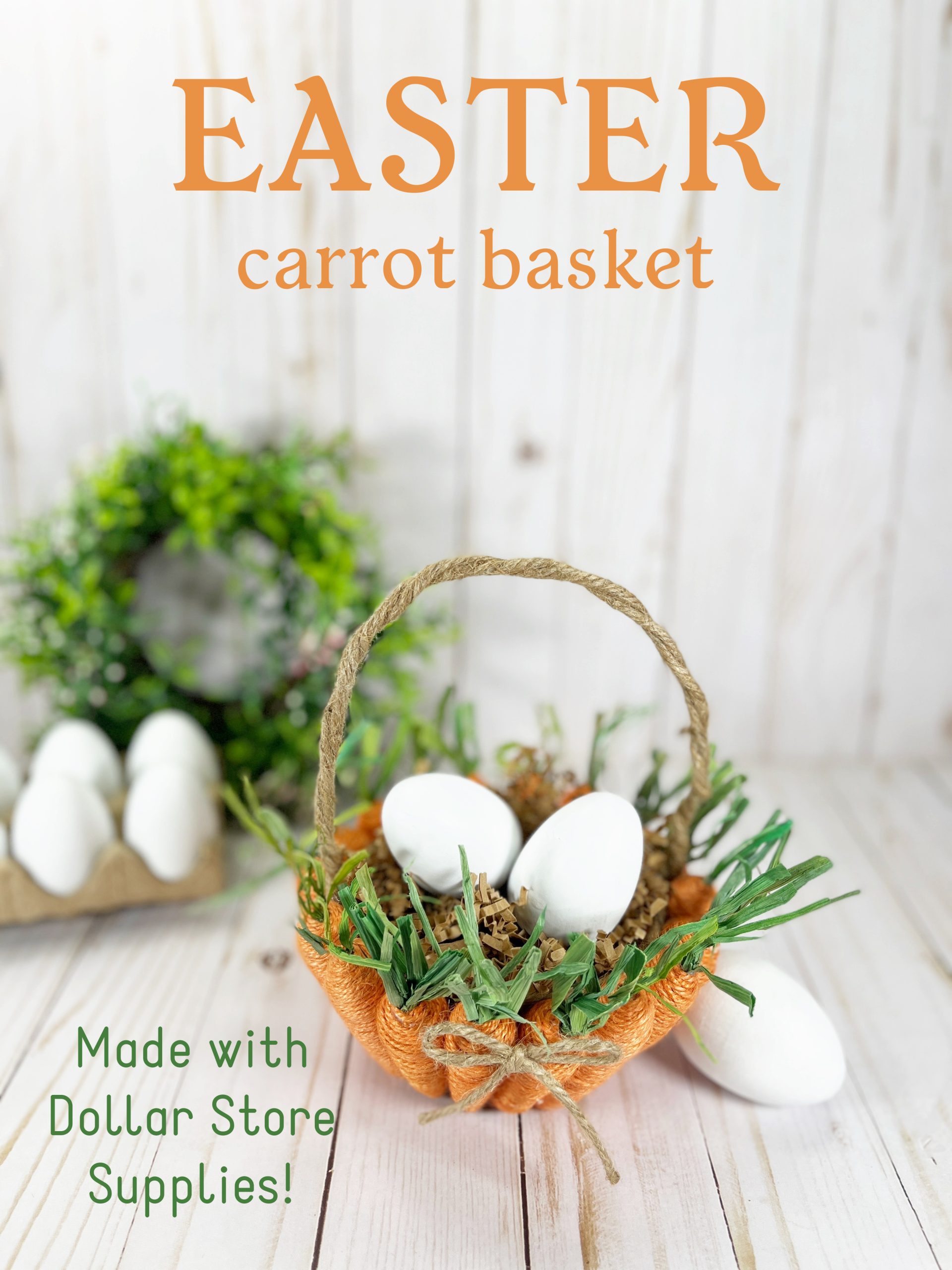 Dollar Store Carrot Basket - Creative Cynchronicity