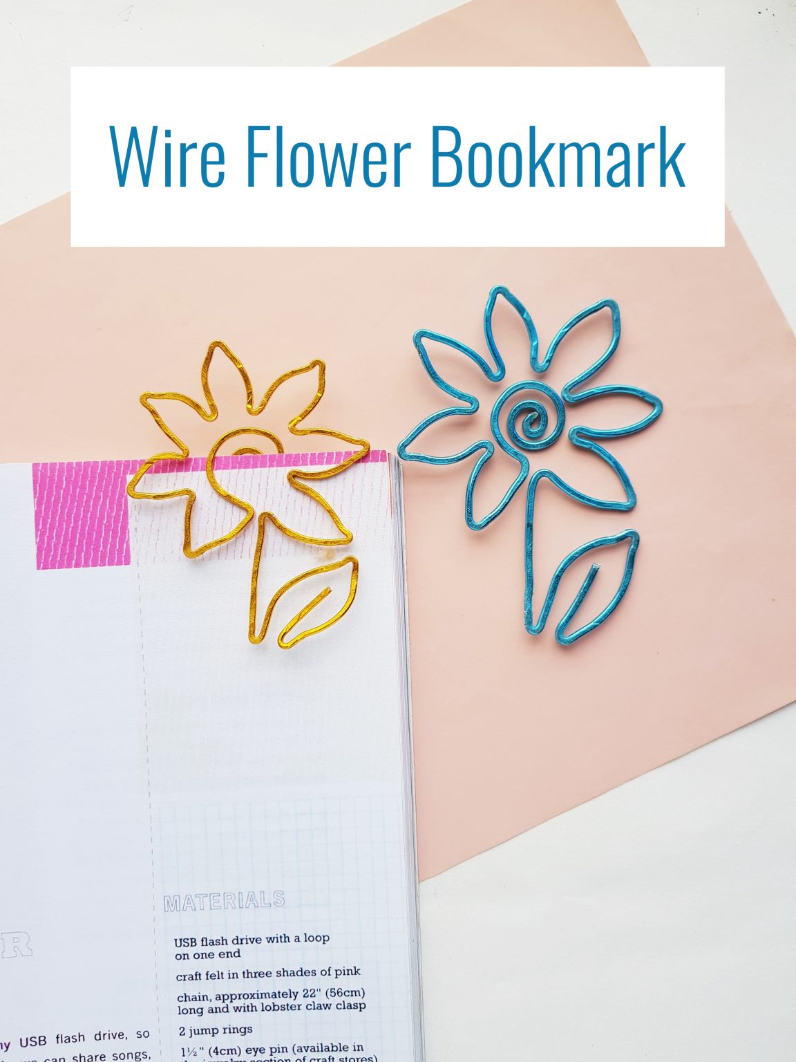 Wire Flower Bookmark - Creative Cynchronicity