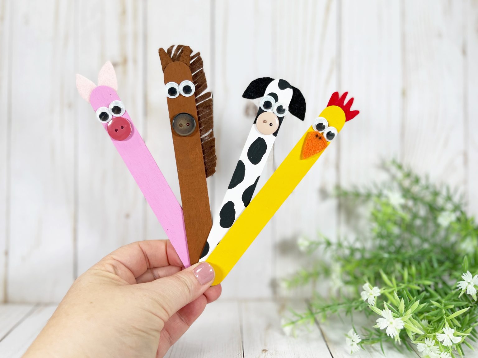 Craft Stick Farm Animals - Creative Cynchronicity
