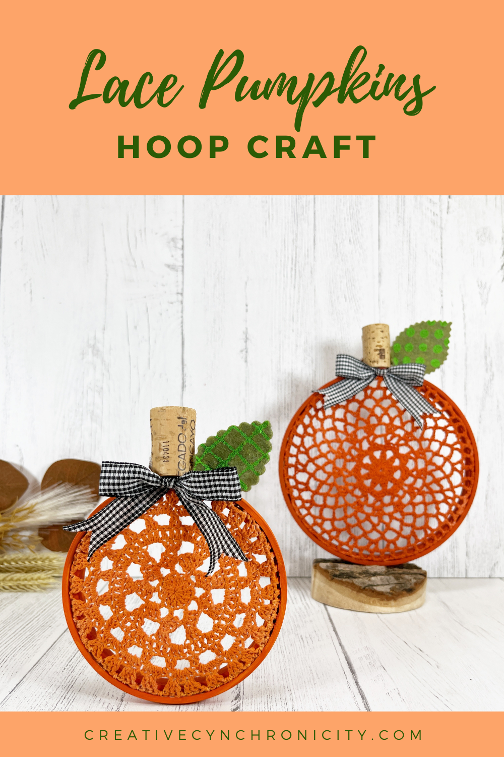 Lace Pumpkins Hoop Craft - Creative Cynchronicity
