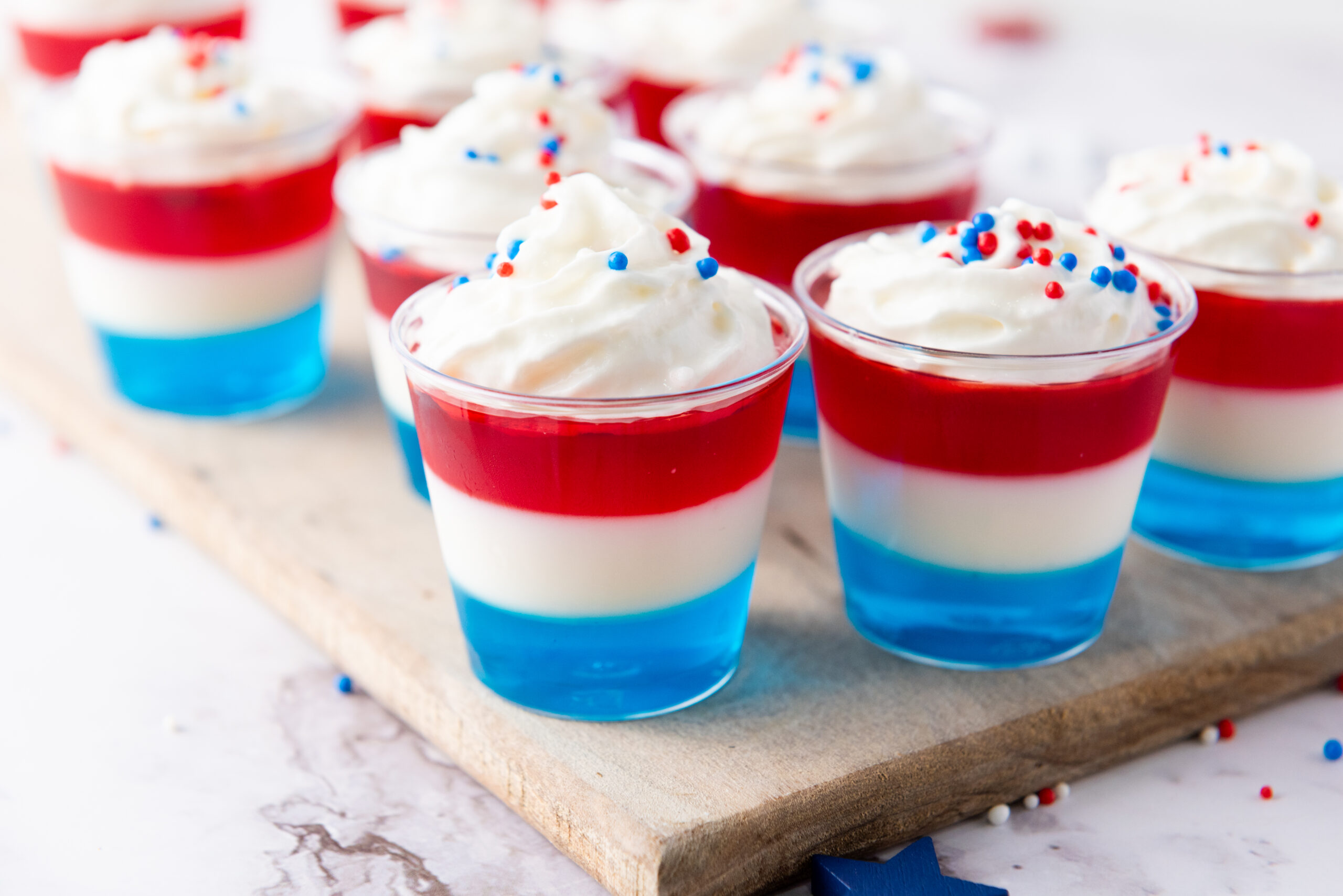 Kid-Friendly Patriotic Jello Shots - Creative Cynchronicity