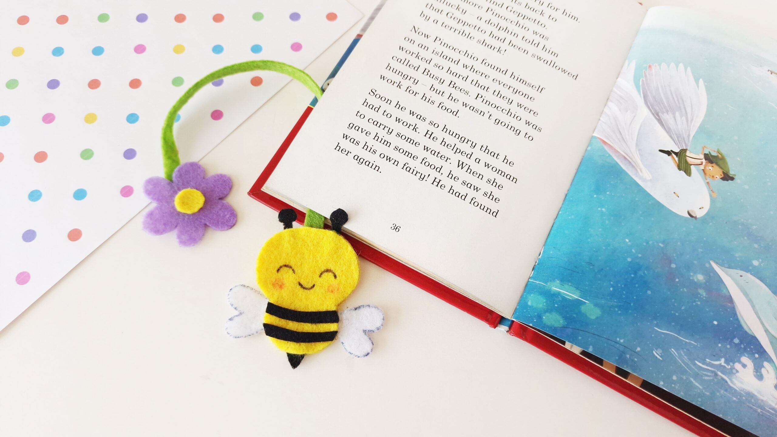 No Sew Felt Bee Bookmarks - Creative Cynchronicity