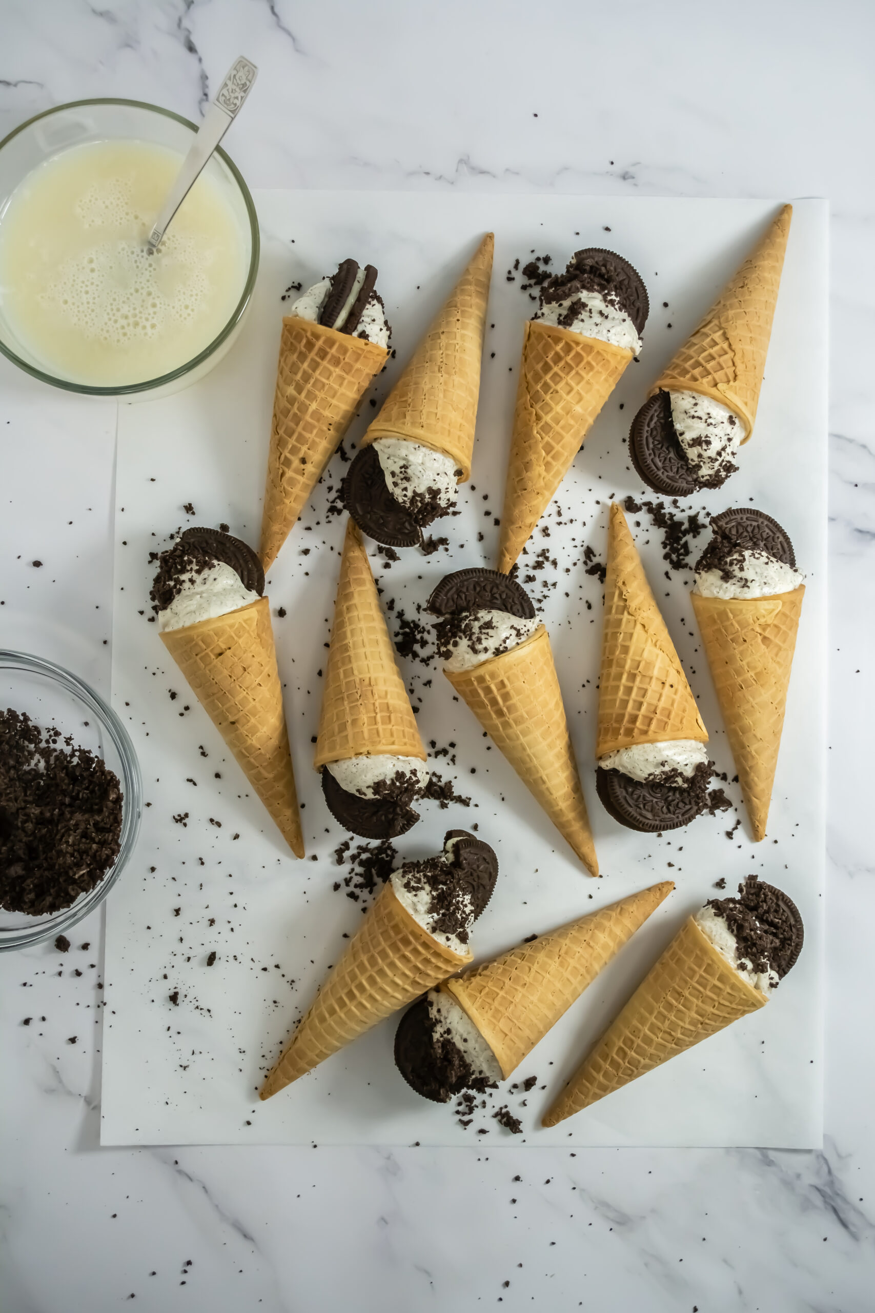 Oreo Cheesecake Cones - Creative Cynchronicity