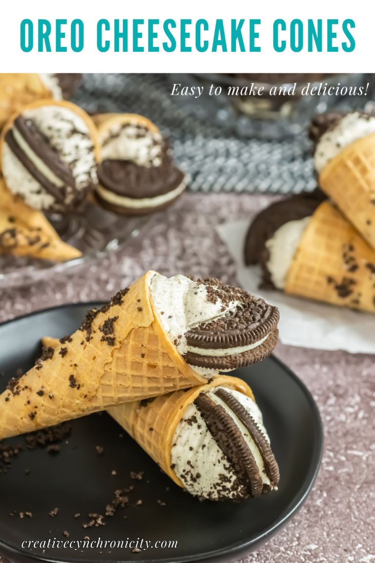 Oreo Cheesecake Cones - Creative Cynchronicity