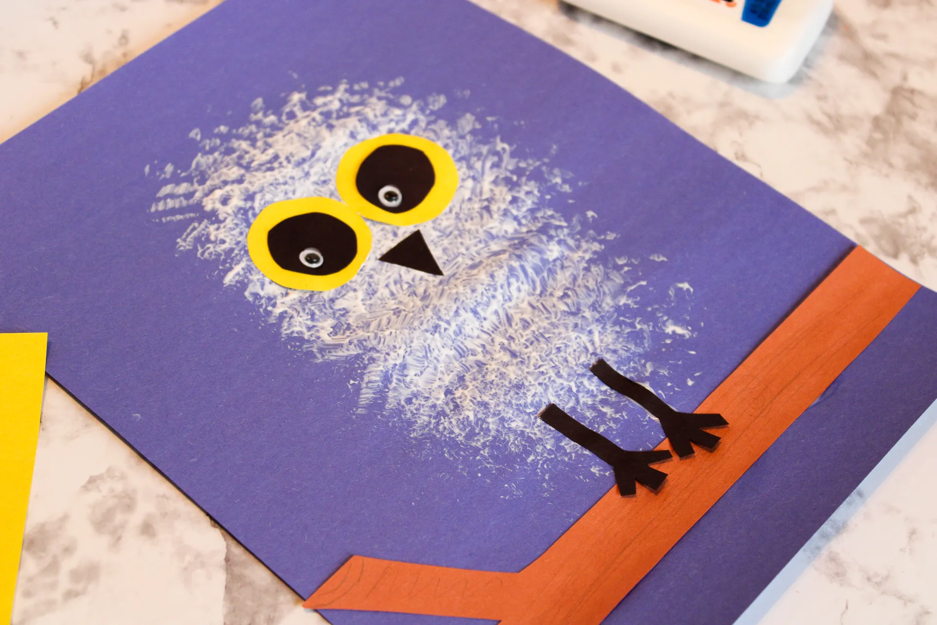 Snowy Owl Craft for Kids: Fun Loofah Painting Activity - Creative ...