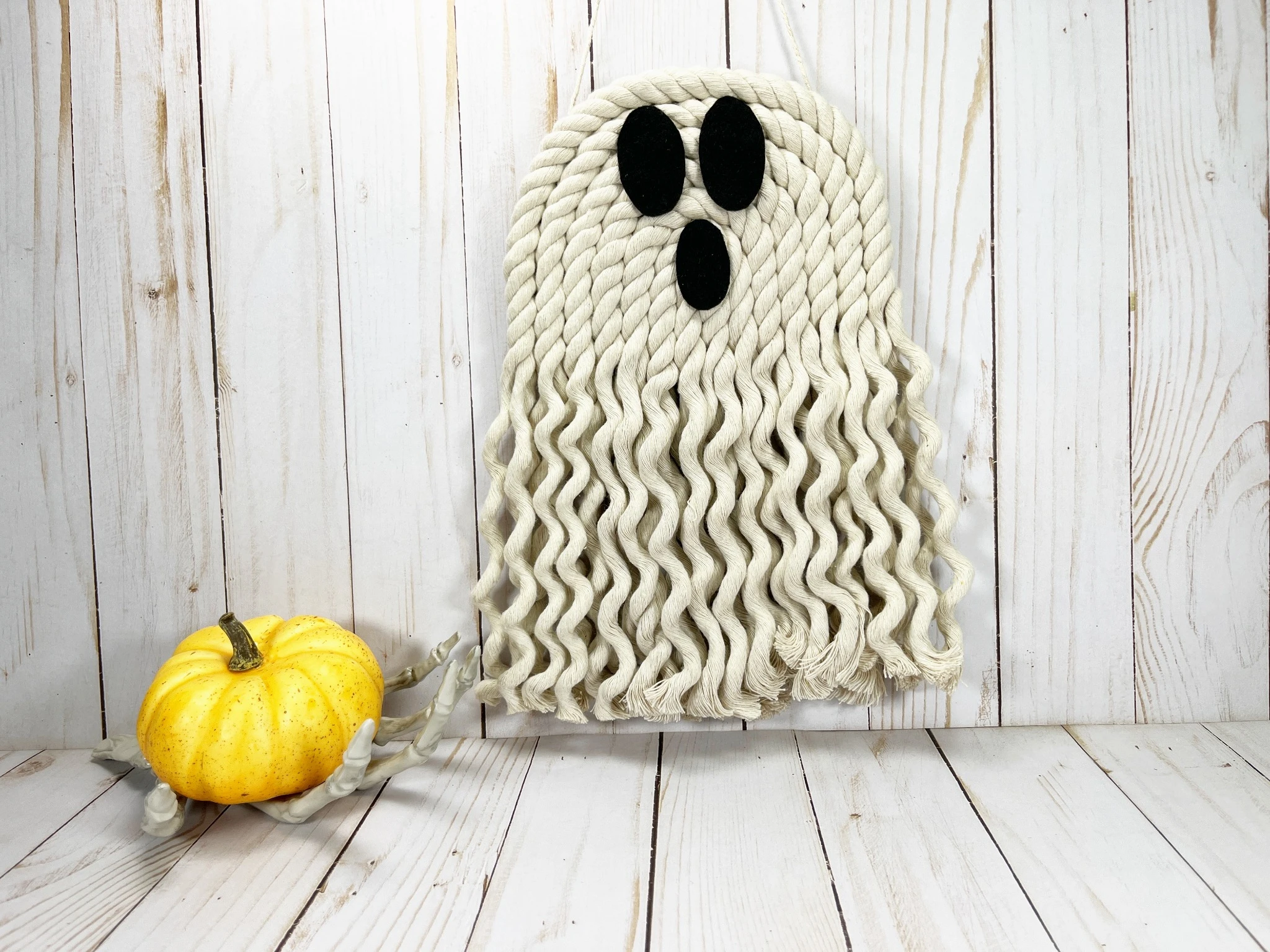 Dollar Store Rope Ghost - Creative Cynchronicity